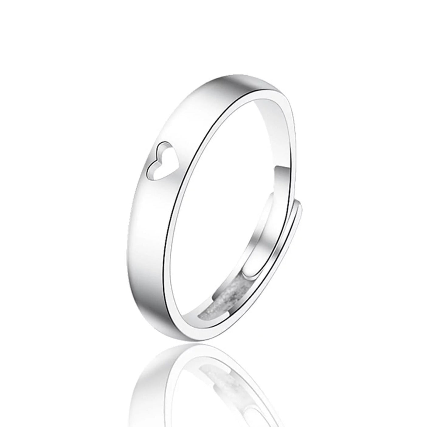 Heart Matching Silver Men's Ring – GIFTED BEAUTY®️
